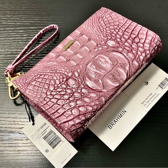 Brahmin | Bags | Brahmin Daisy Wristlet In Stunning Mulberry Potion ...